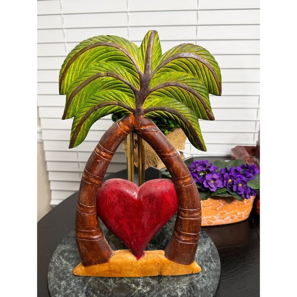 Unbranded | Accents | Tropical Palm Tree Hand Crafted Wooden Art Wall ...